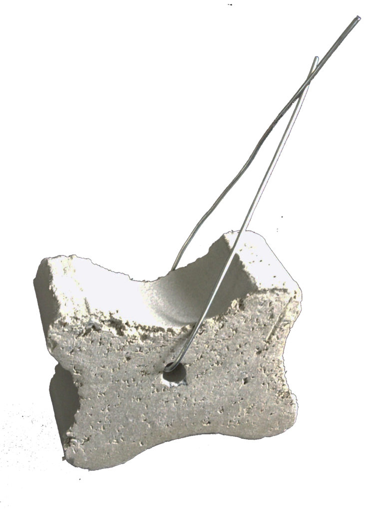 Cale béton triple hauteur avec ligature - AdC-SAS - 95500 LE THILLAY